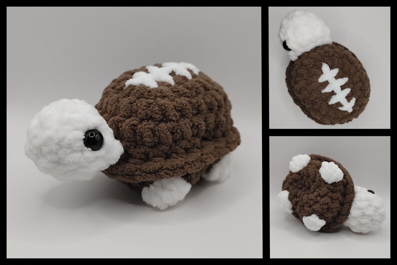 Crochet Football Turtle - Etsy