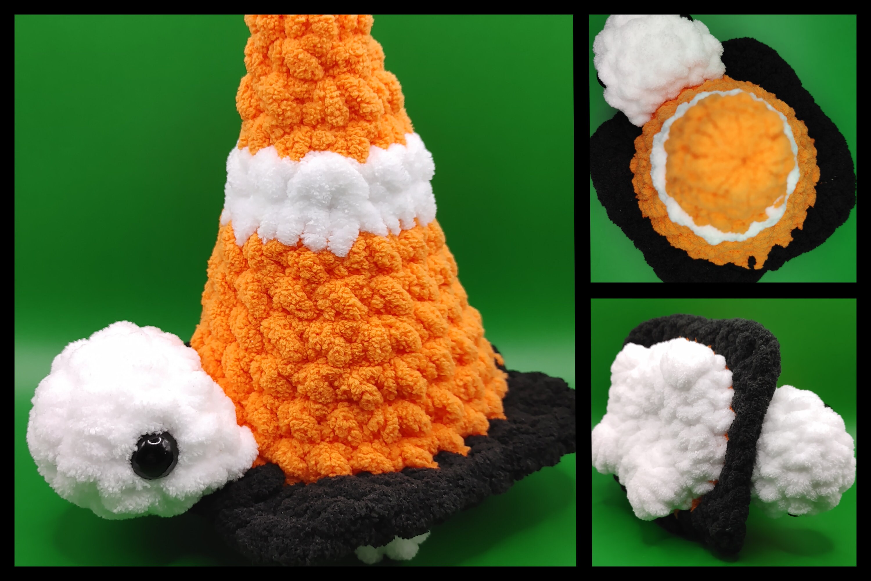 Crochet Traffic Cone Turtle - Etsy