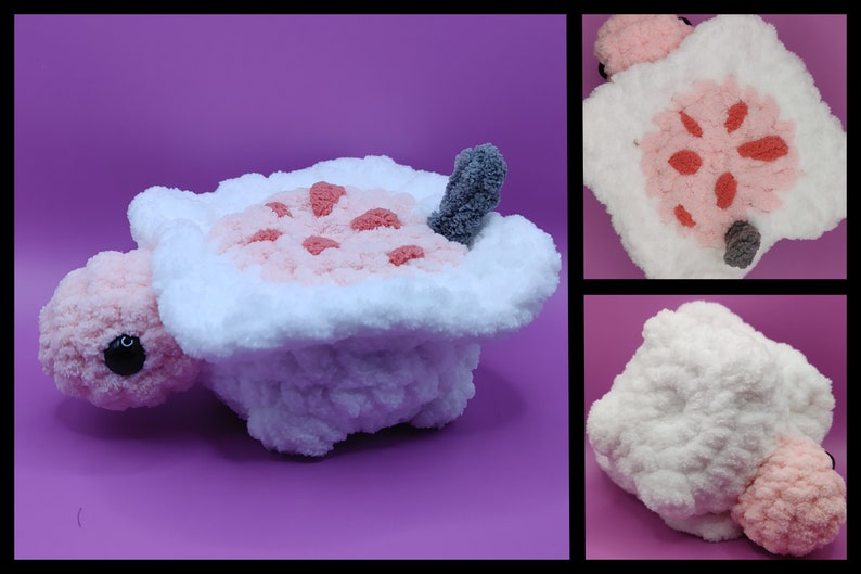 Crochet Strawberry Yogurt Turtle - Etsy