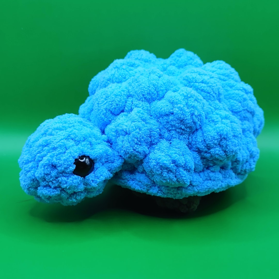 Crochet Blue Raspberry Turtle - Etsy