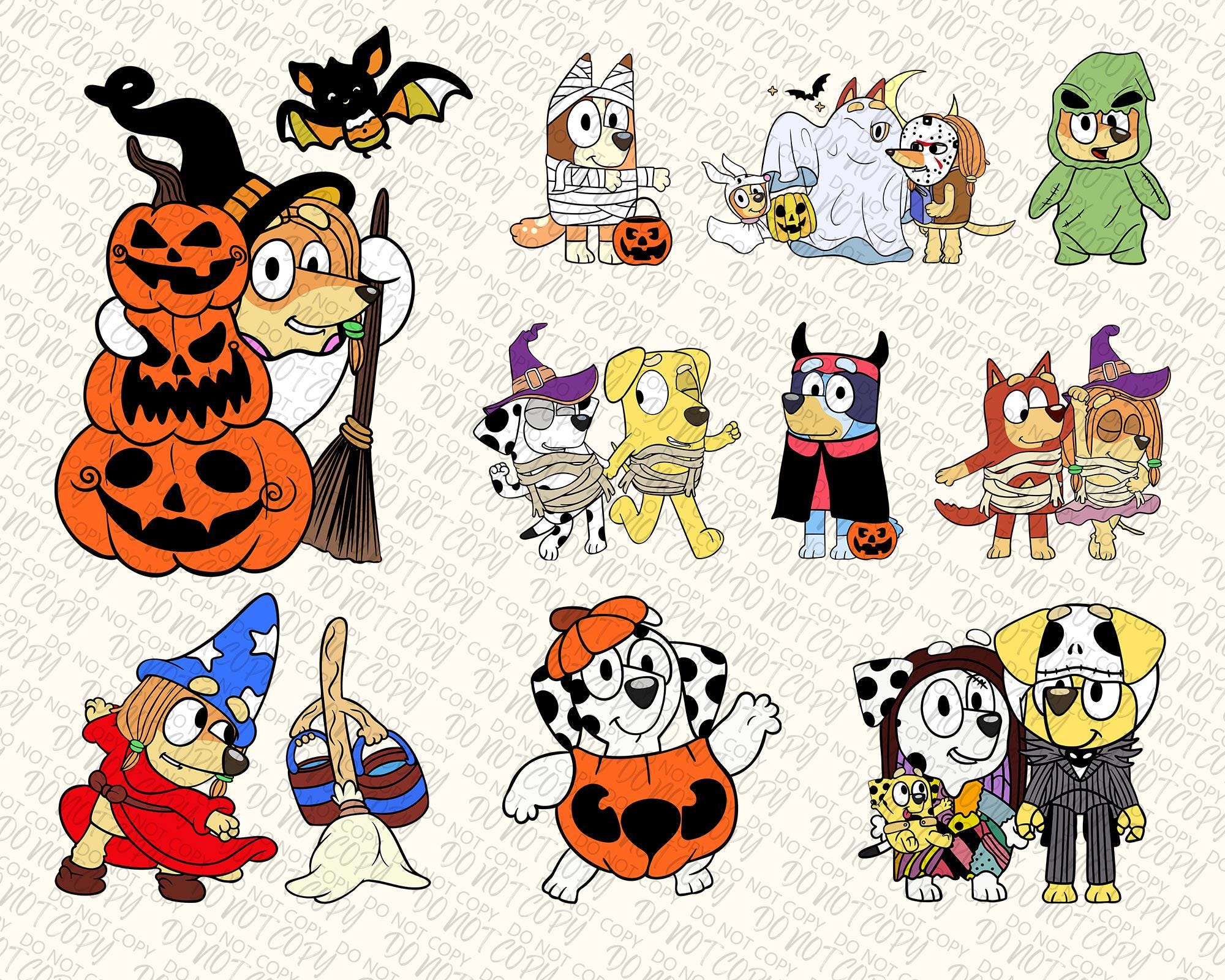 Bluey Halloween Png, Horror Character Png, Bluey Characters Png, Bluey ...