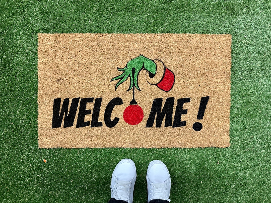 Welcome Grinch Door Mat - Etsy