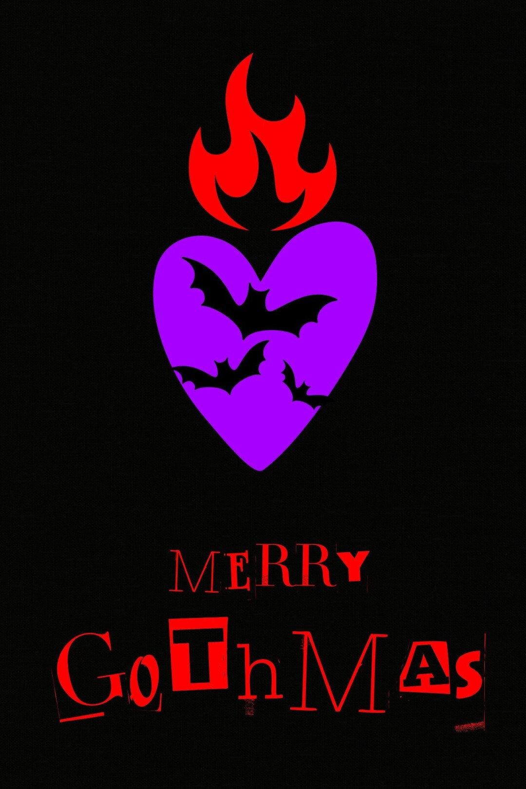 Merry Gothmas, Gothic Holiday, Gothic Christmas, Downloadable Print ...
