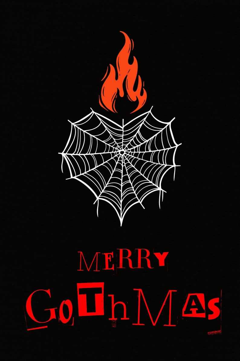 Merry Gothmas, Gothic Holiday, Gothic Christmas, Downloadable Print ...