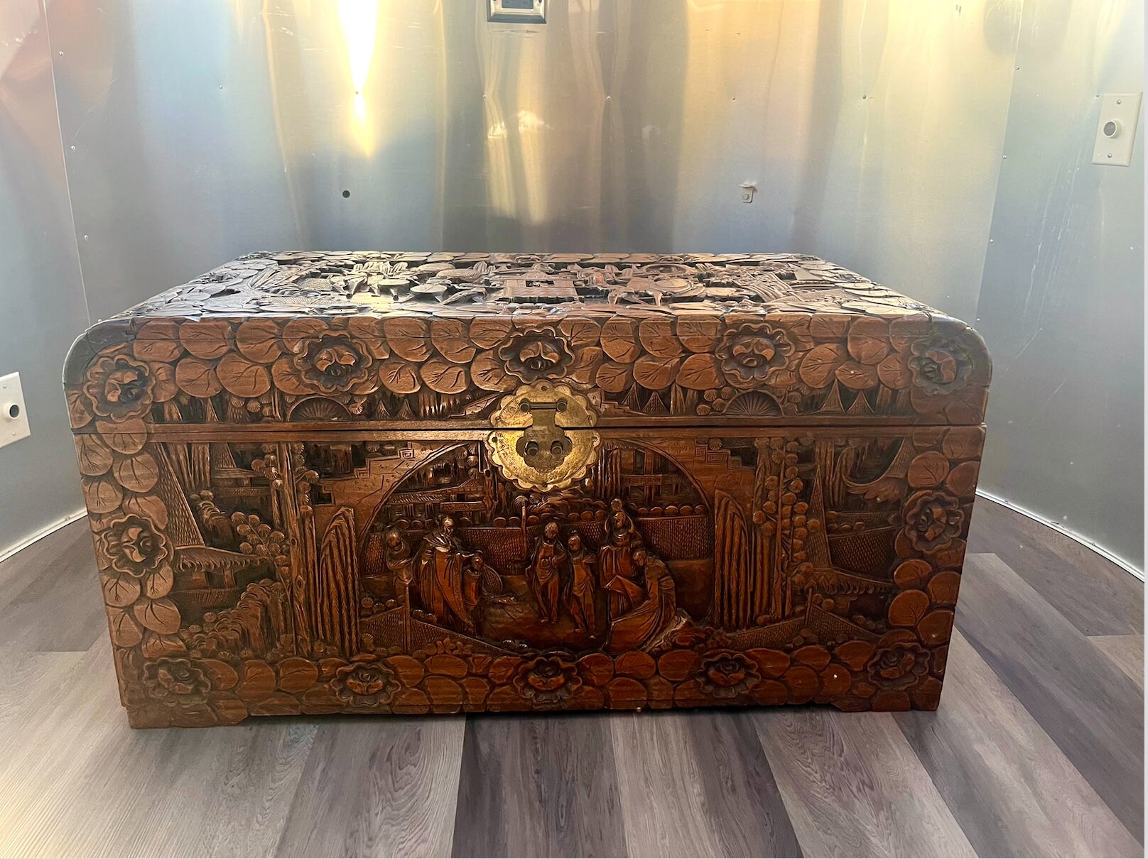 Vintage Chinese Camphor Wood Chest, Hand Carved, Early 19th Century - Etsy