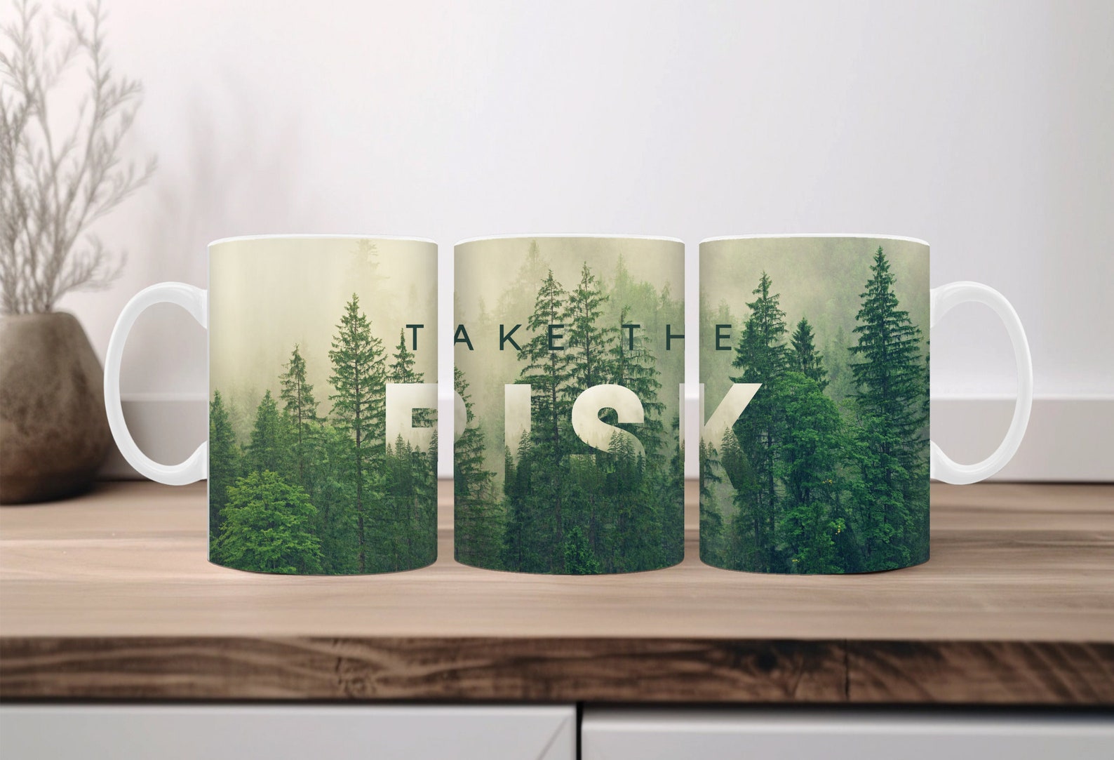 Affirmation Mug Take the Risk Motivational Sublimation Design Daily ...