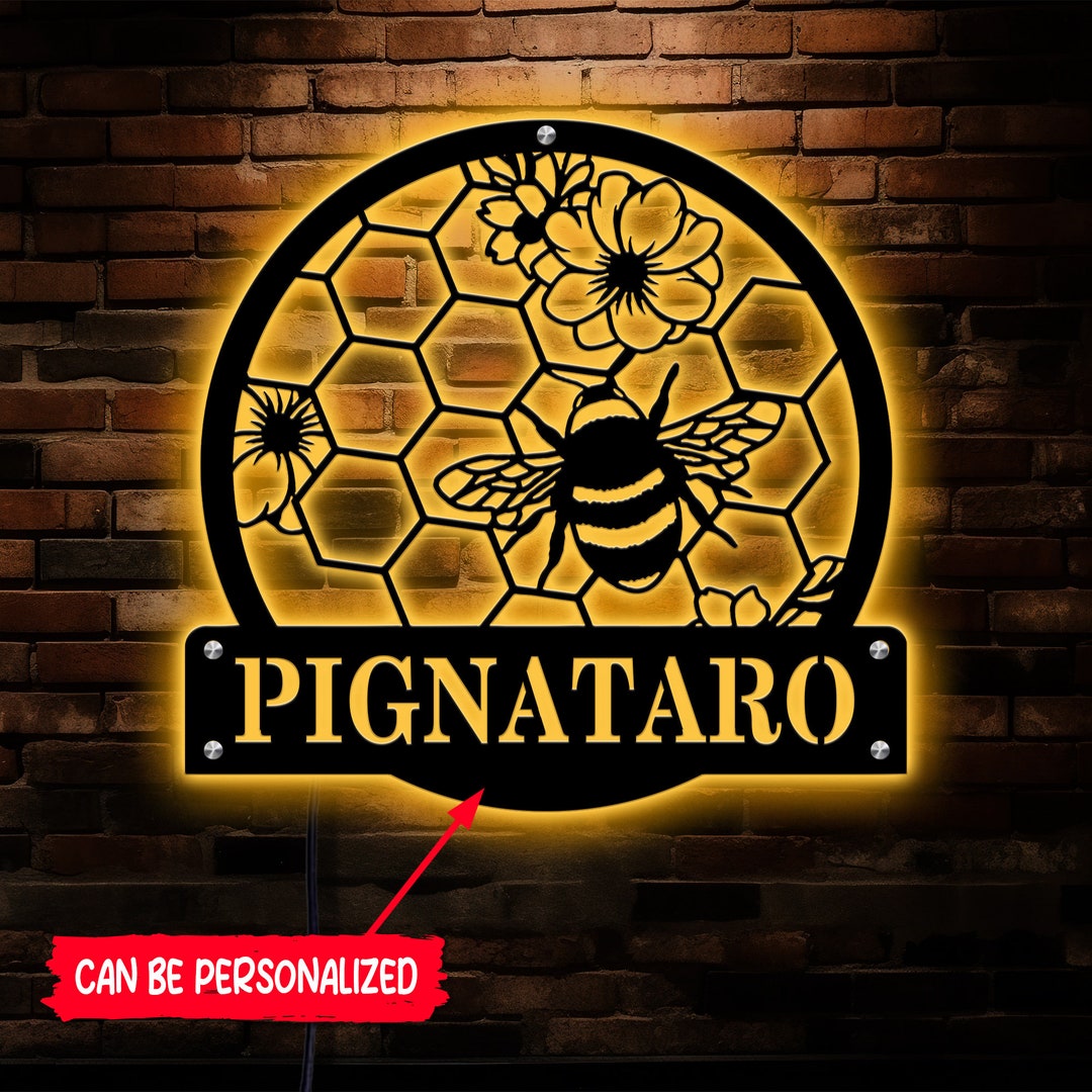 Personalized Bee Welcome Sign, Custom Bee Antler Decor, Bee and ...