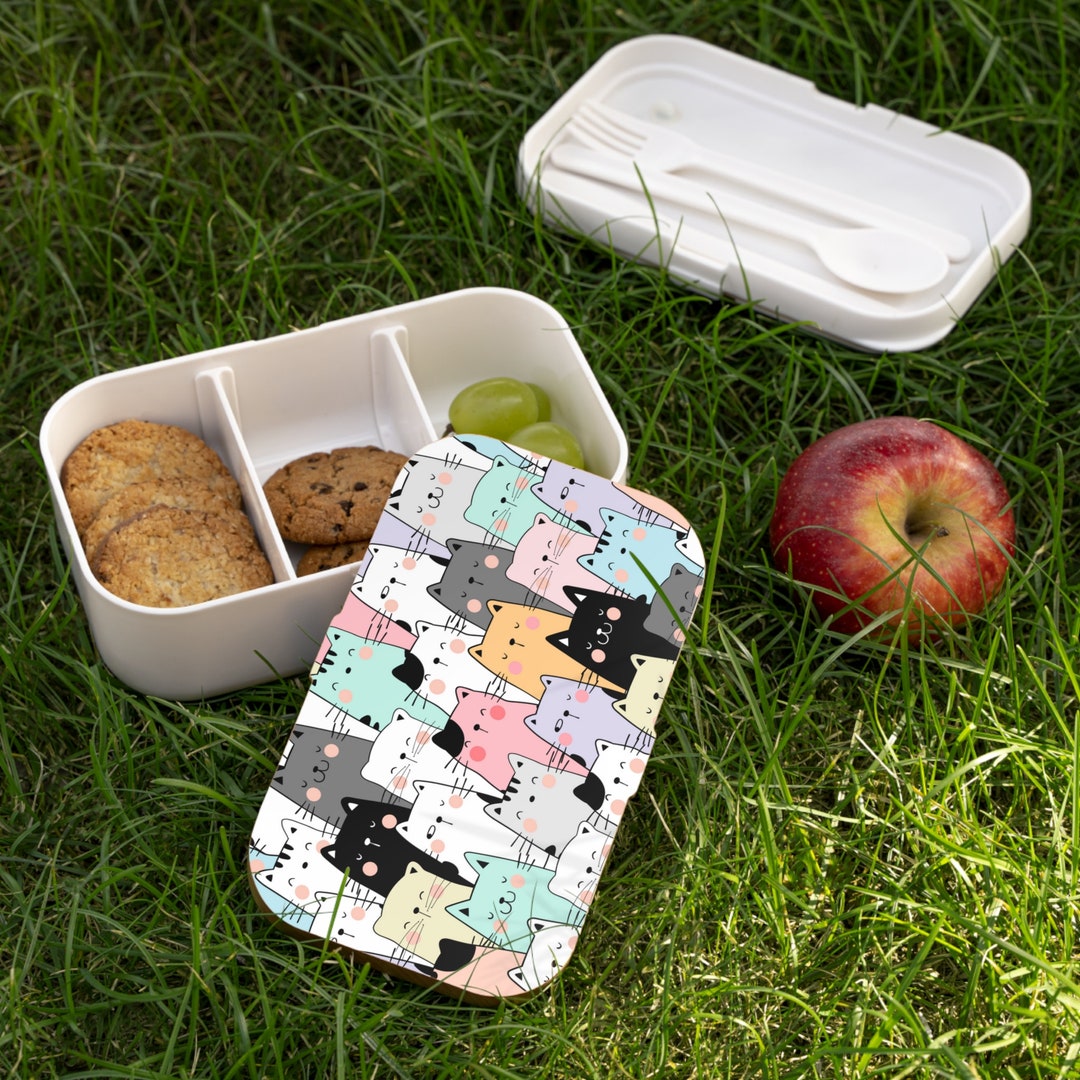 Cat Bento Box Bento Lunch Box Reusable Food Container Compartment ...