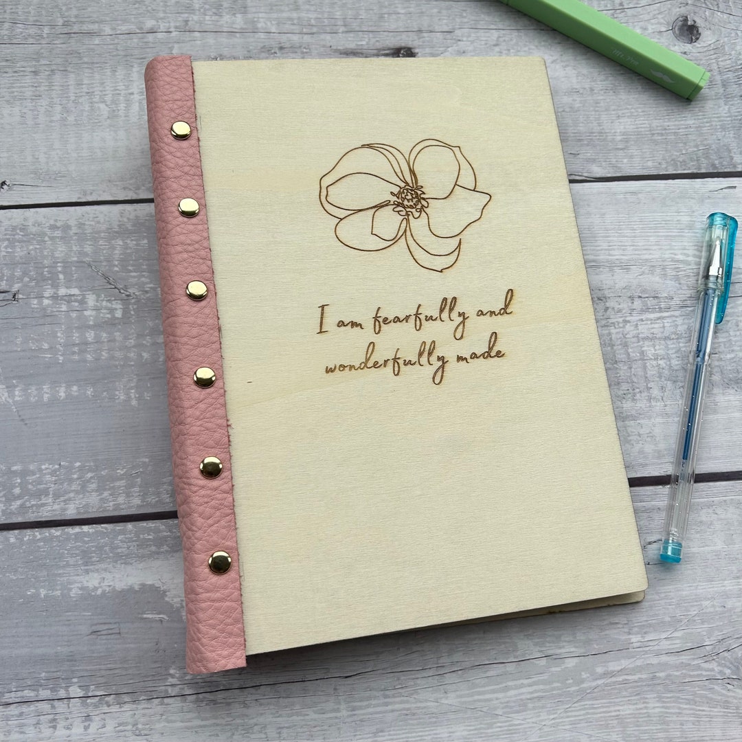 Personalized Wood & Leather Lined Journal - Etsy