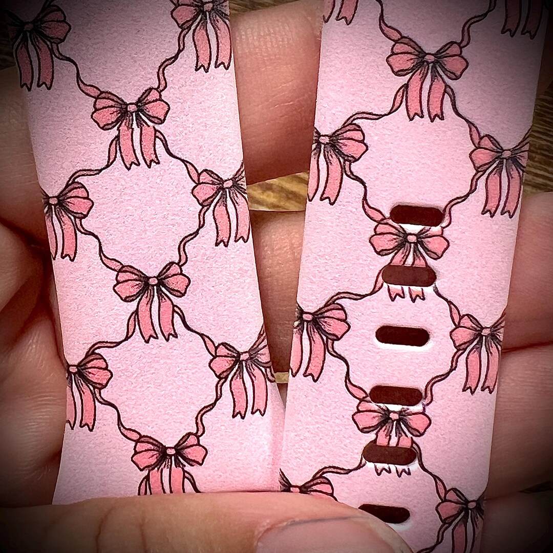Bow Watch Band Bows Watch Band Girly Watch Band Pink Bows Watch Band ...