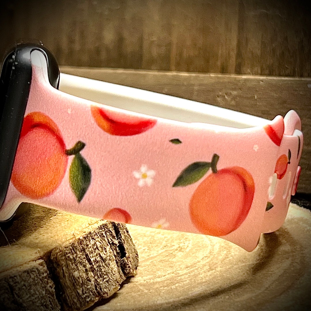 Peach Watch Band Peaches Watch Band Summer Watch Band Fruit Watch Band ...