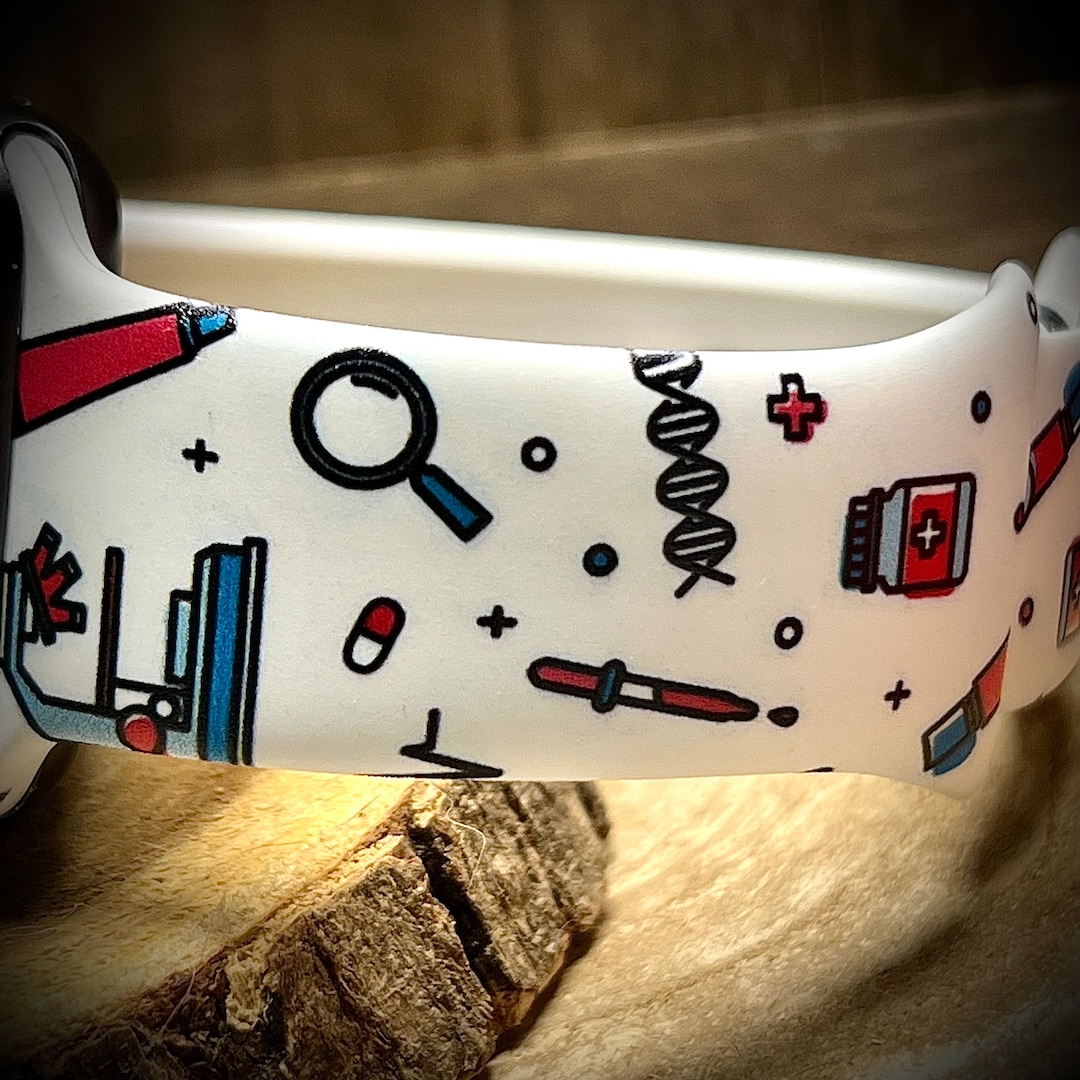 Lab Watch Band Microscope Watch Band Dna Watch Band Nurse Watch Band ...