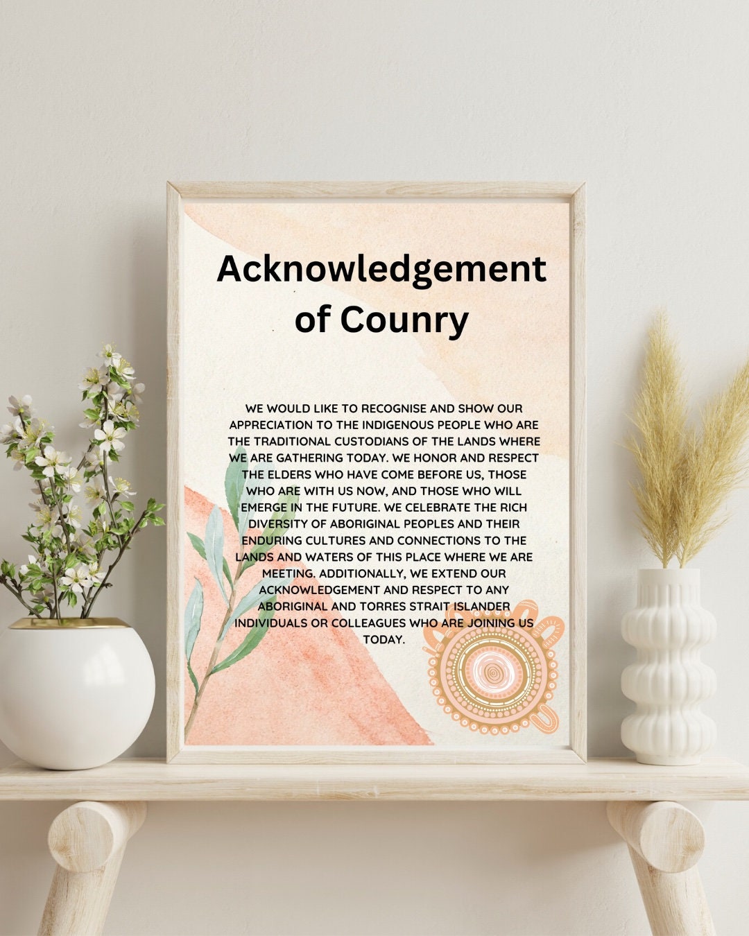 Acknowledgment of Country Poster - Etsy