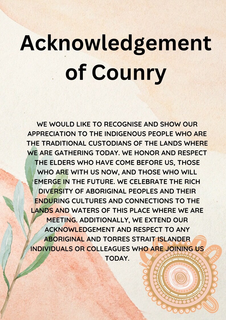 Acknowledgment of Country Poster - Etsy