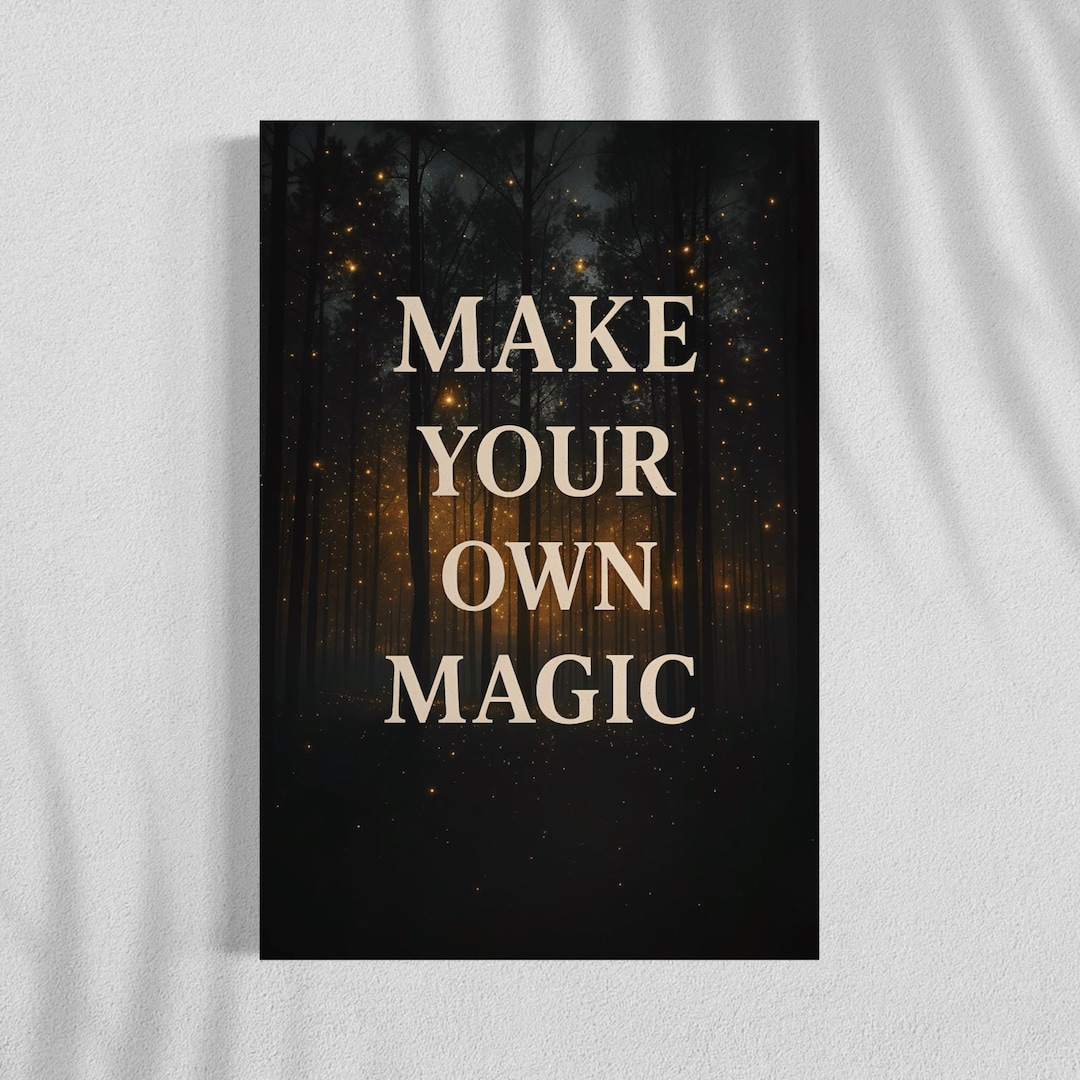 Motivational Forest Art Print: Mystical Nature Quote Poster - Etsy