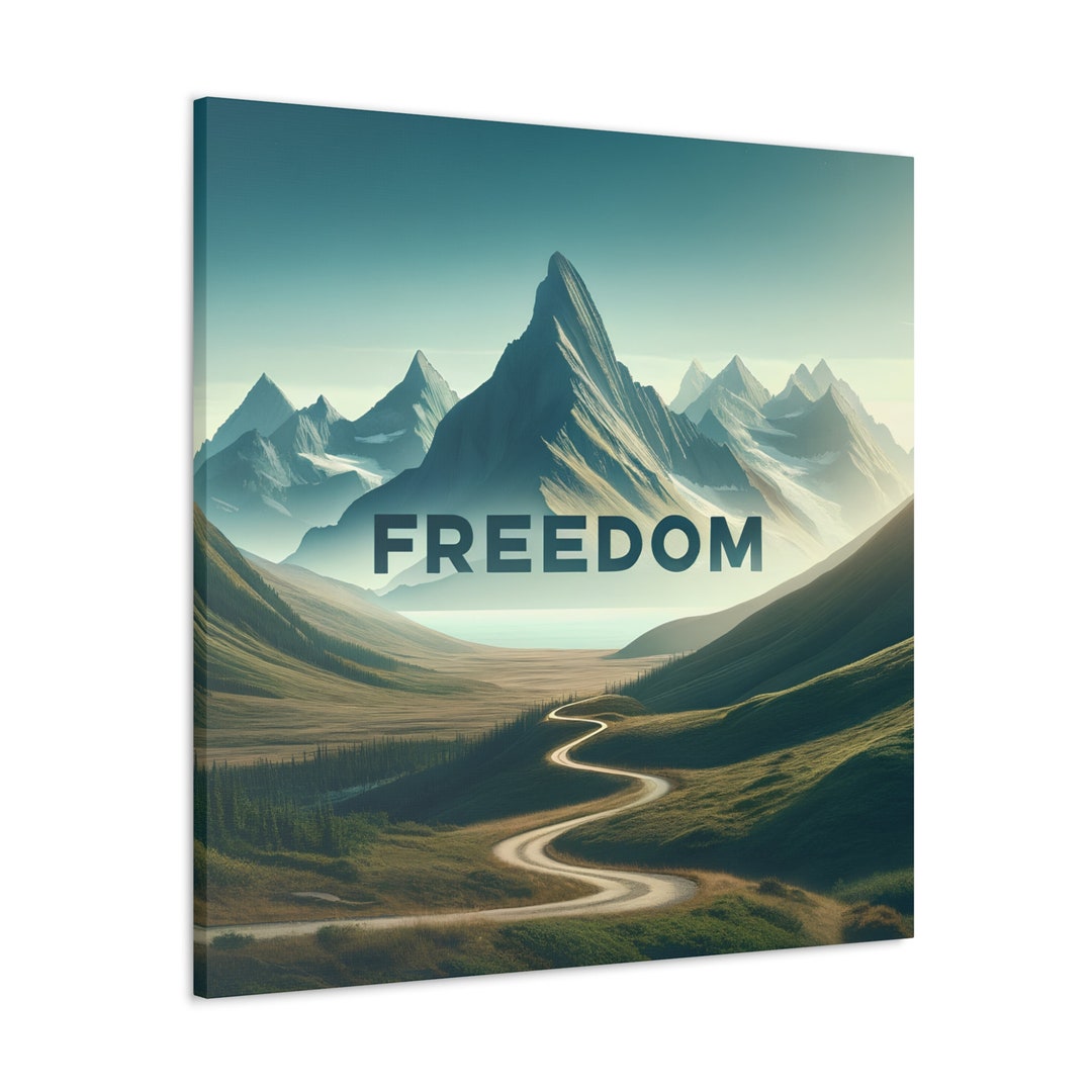 Freedom Wall Art Entrepreneur Gift Modern Office Decor Motivational ...