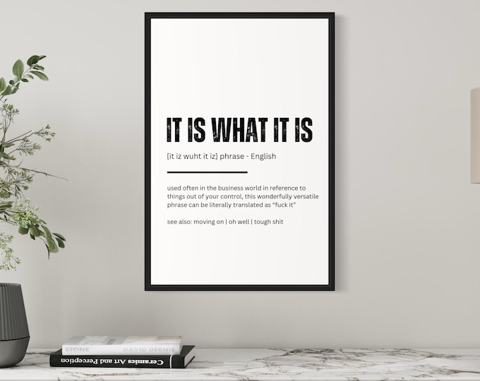 Following up - Wall Decor - Funny Home Print - Office Art - Definition Poster - A6, A5, A4, A3 ...
