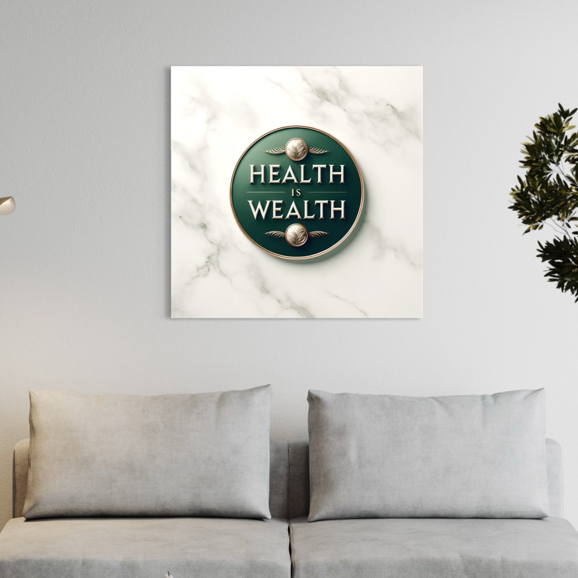 Health is Wealth Motivation Poster Minimalist Print Affirmation Wall ...