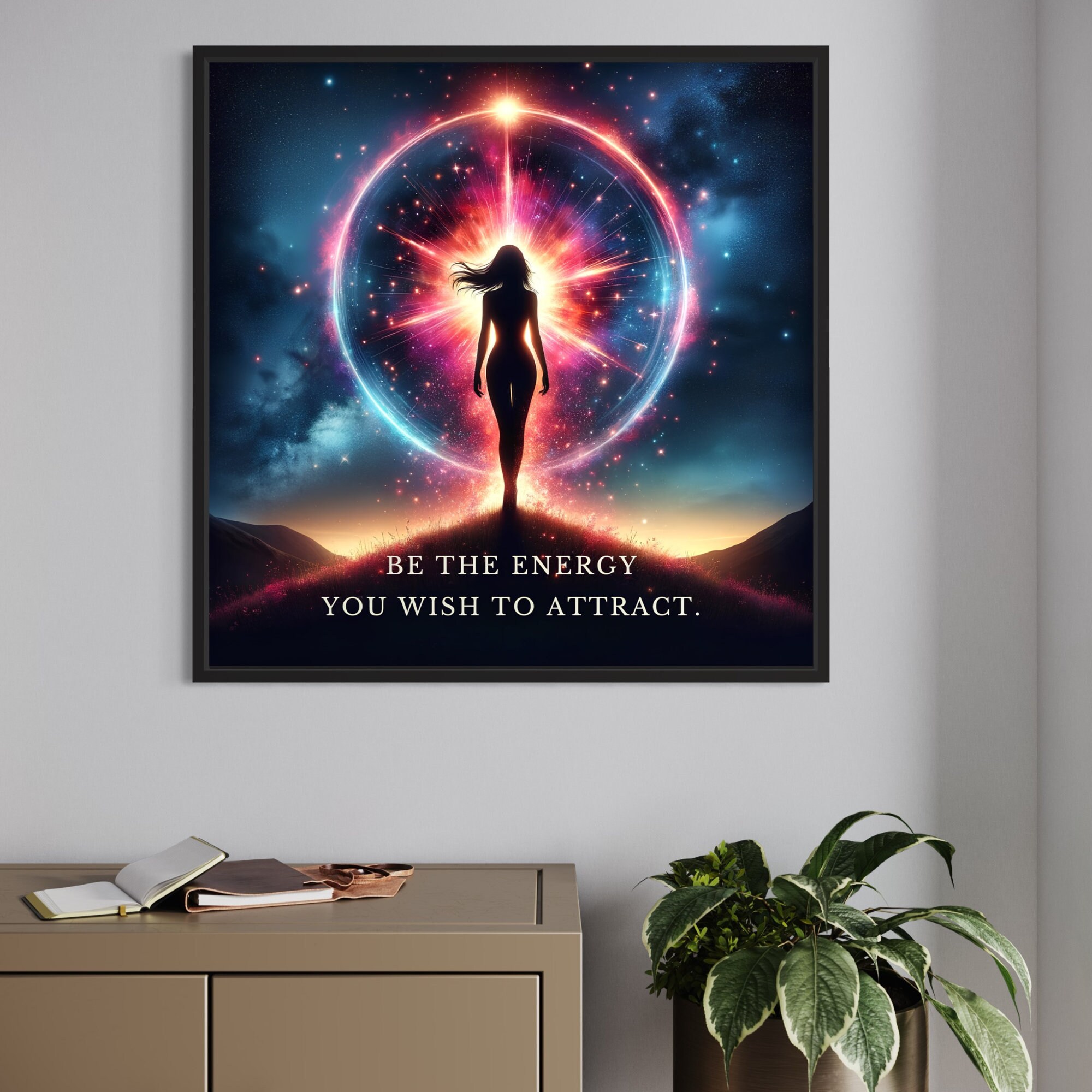 Inspirational Quotes Poster Empowering Cosmic Energy Wall Art Be the ...
