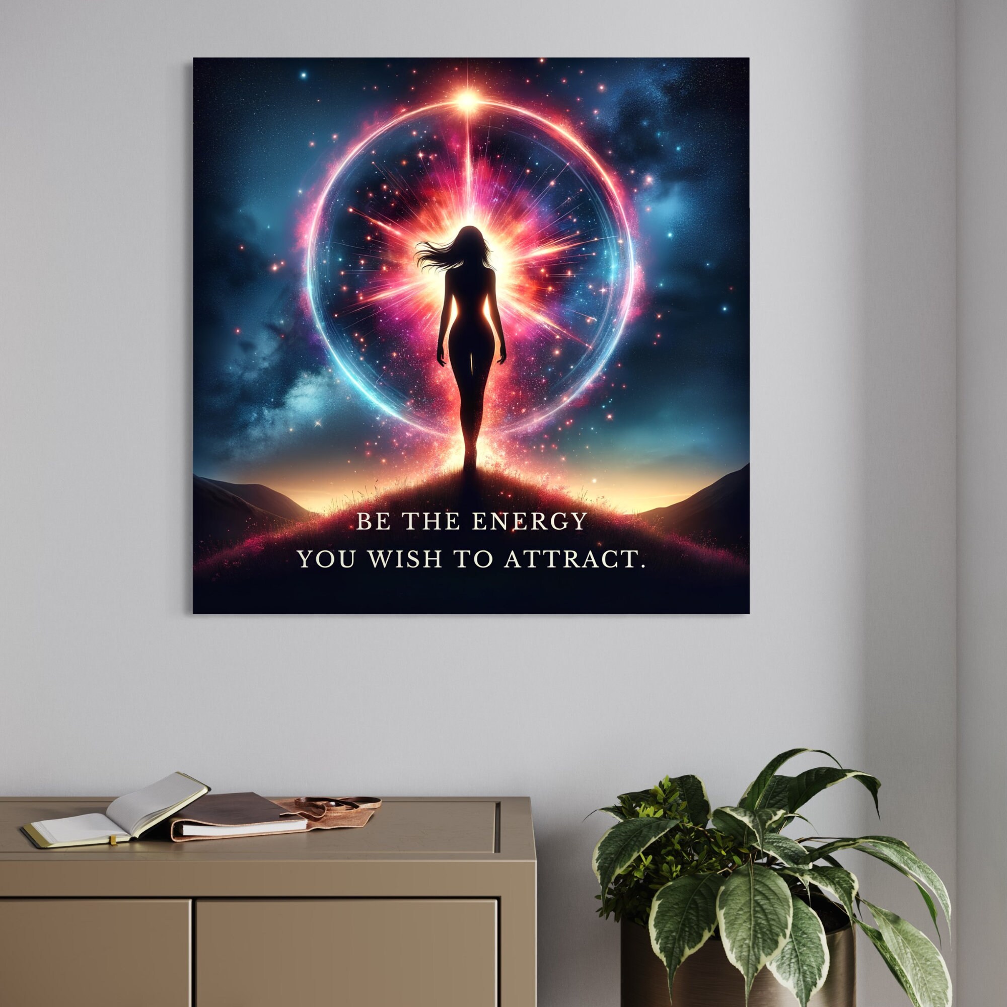 Inspirational Quotes Poster Empowering Cosmic Energy Wall Art Be the ...