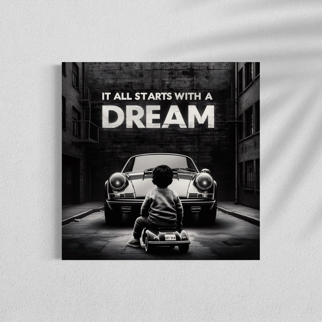 Inspirational Quote Poster, Motivating Wall Art, Dream Big Poster, It ...