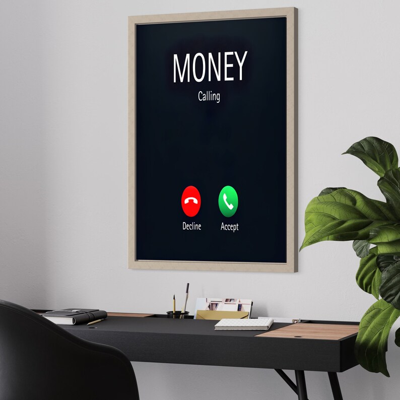 Money is Calling Motivational Print: Hustle CEO Art (digital Download ...