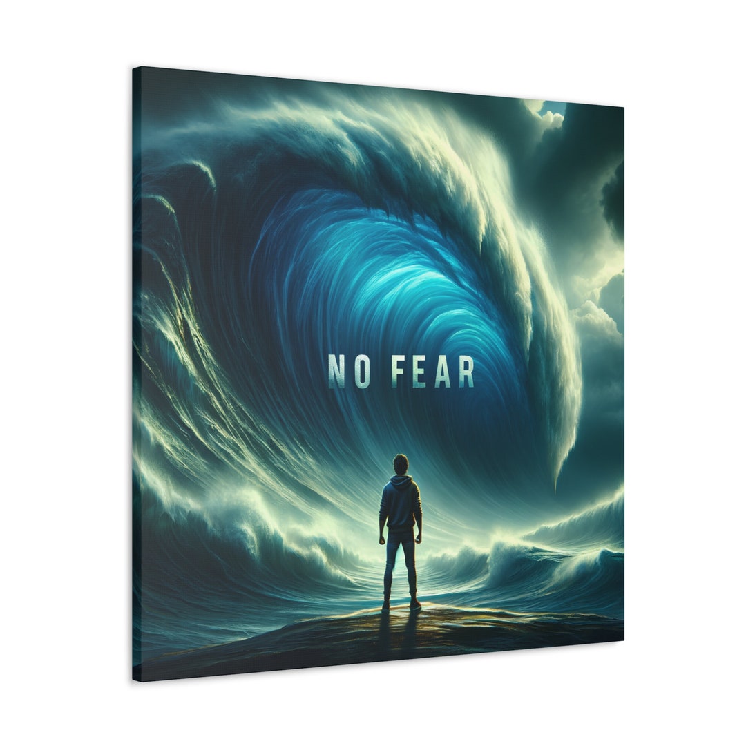 No Fear Motivating Quote Wall Print, Digital Download Print, Office ...