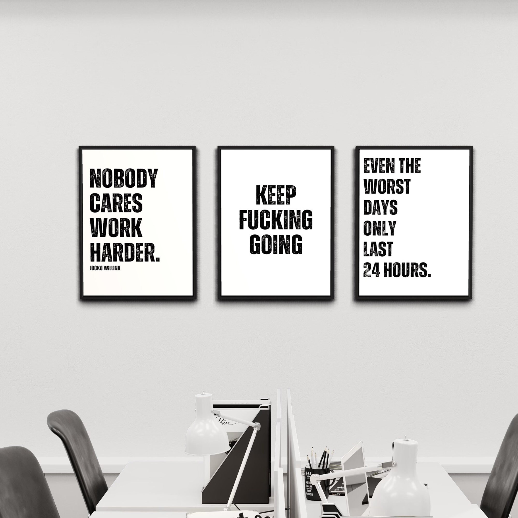 Motivational Posters Set of 9 Printables Office Decor for Men or Women ...