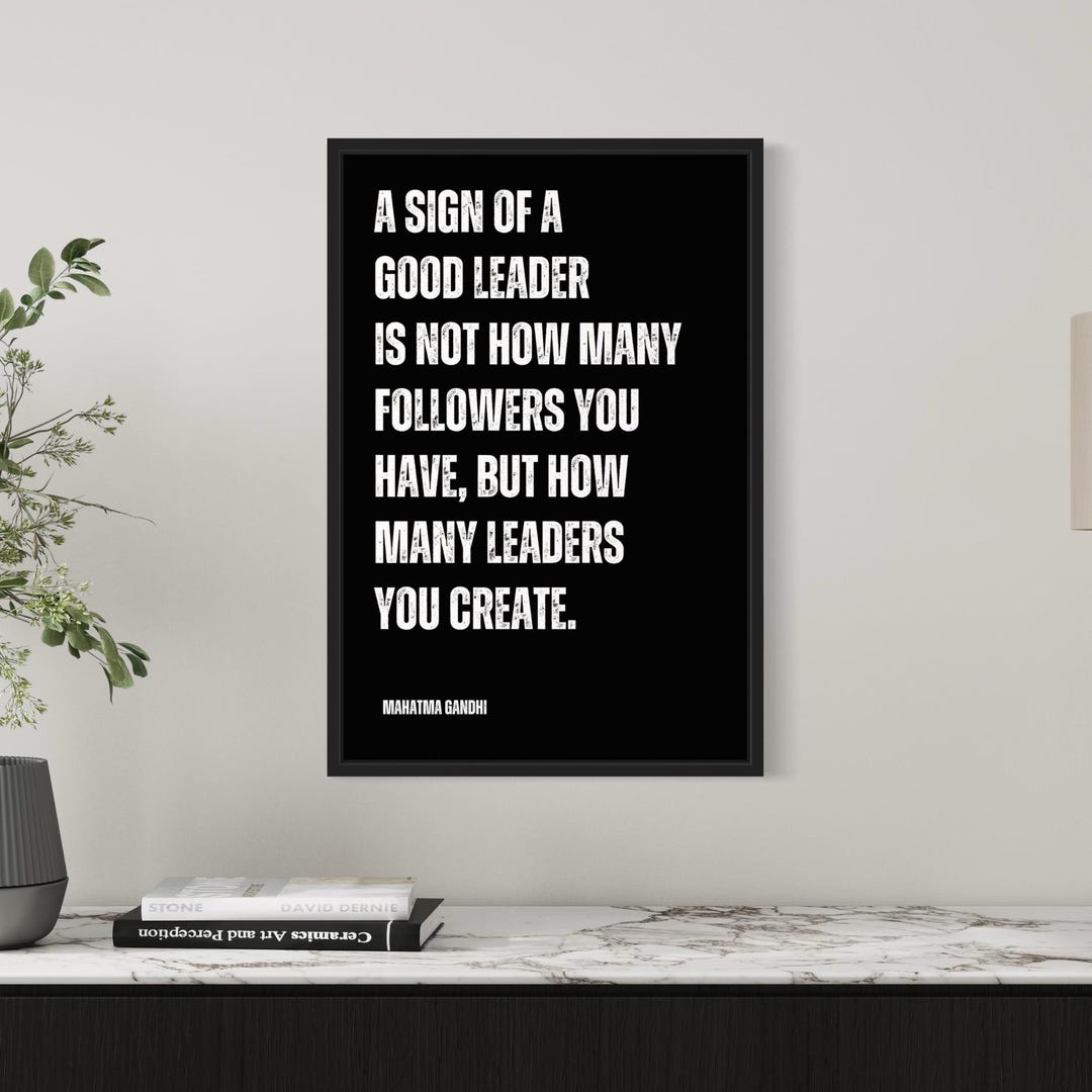 Mahatma Gandhi Leadership Quote Poster: Inspirational Boss Gift - Etsy