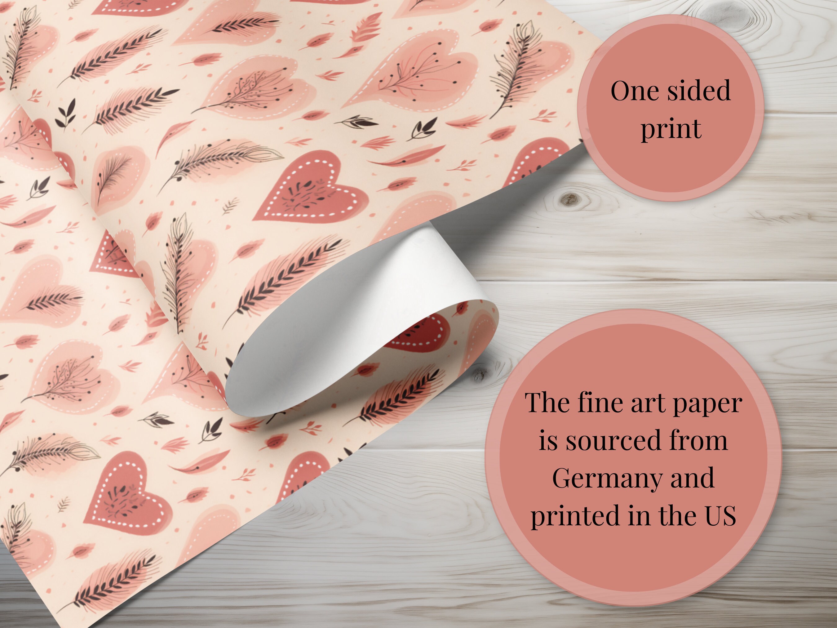 Boho wrapping paper valentines gift wrap paper neutral wrapping paper ...