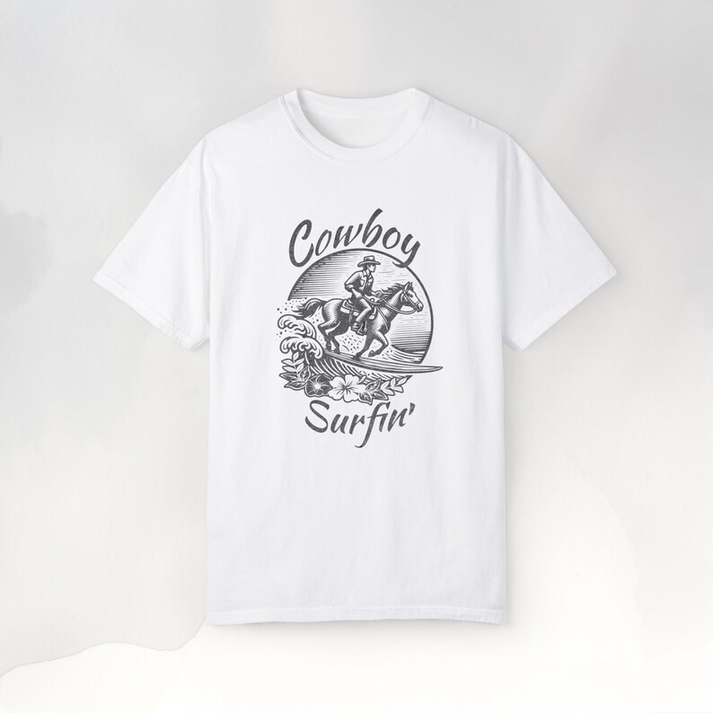 Cowboy Surfer Shirt, Hawaiian Paniolo Shirt, Surfing Horse Wrangler ...