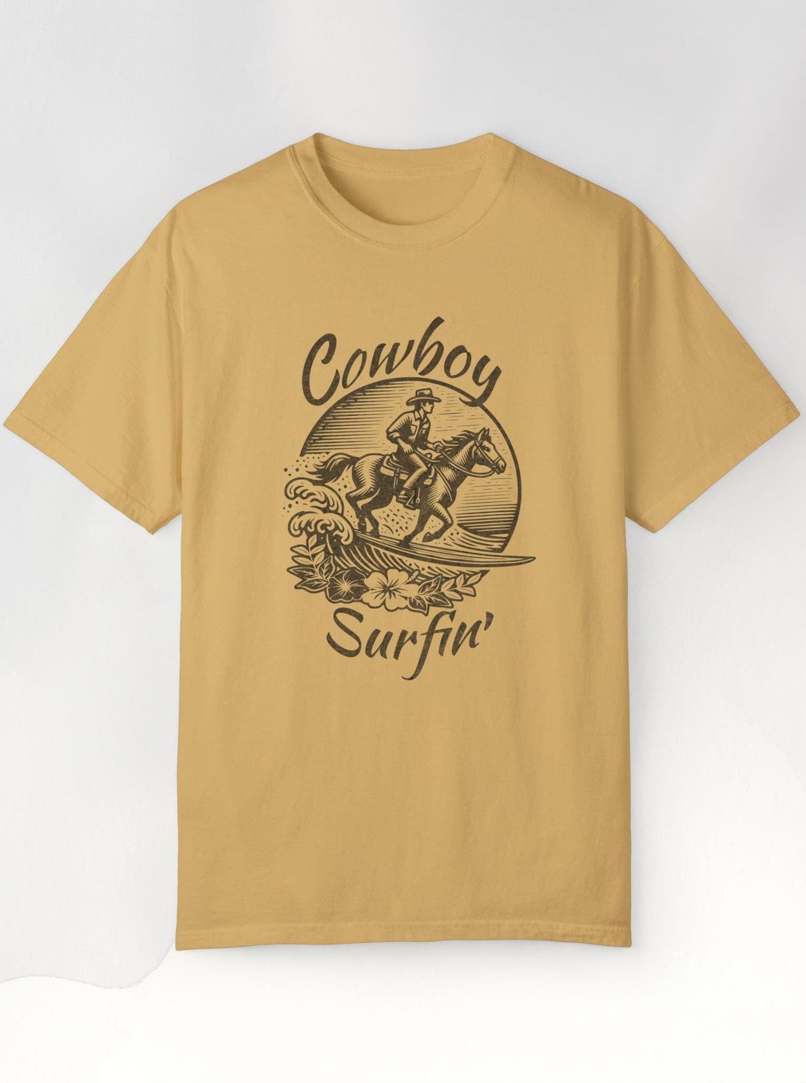 Cowboy Surfer Shirt, Hawaiian Paniolo Shirt, Surfing Horse Wrangler ...