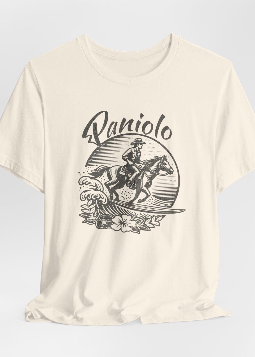 Hawaiian Cowboy Paniolo Shirt Surfing Horse Wrangler Cattle Mexico ...