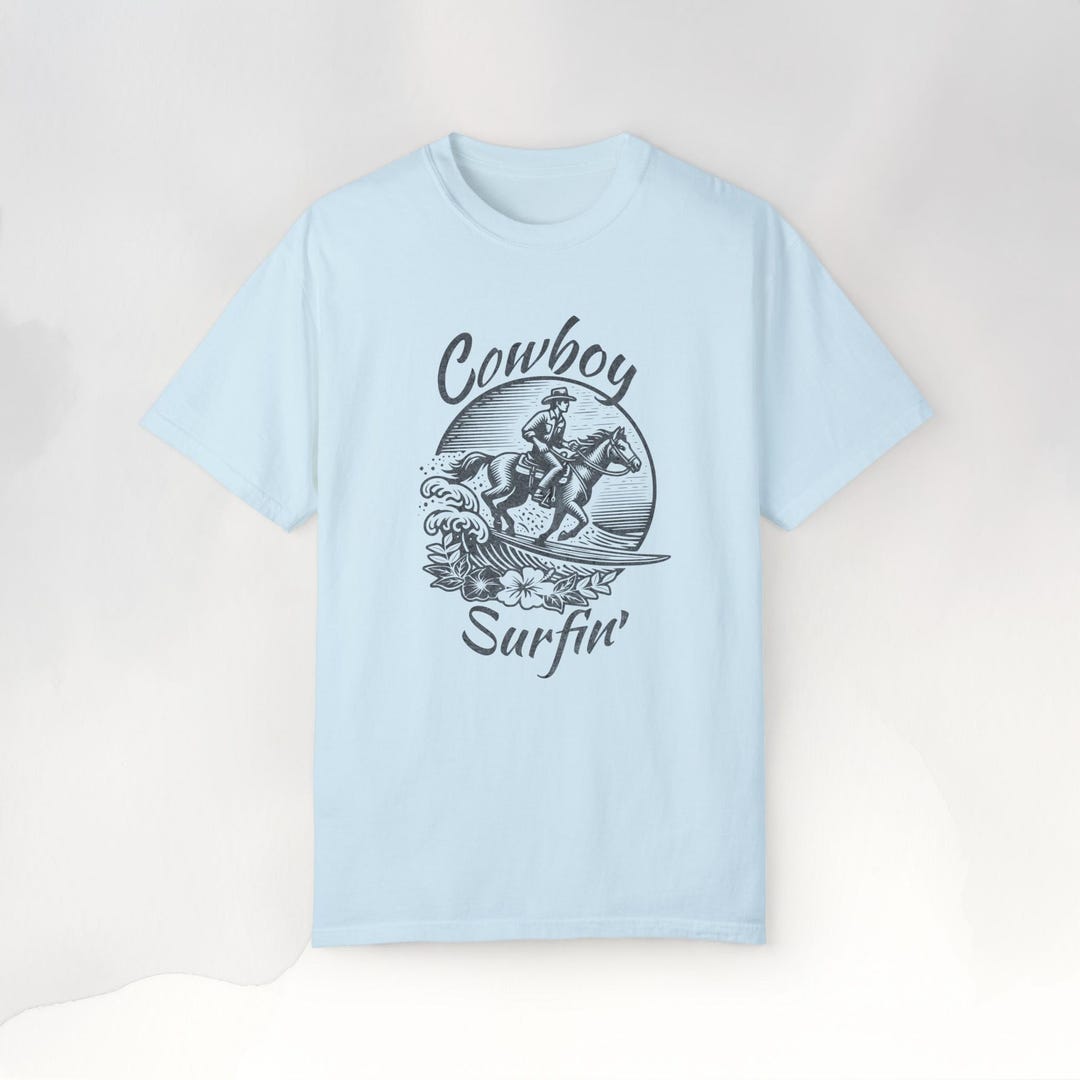 Cowboy Surfer Shirt, Hawaiian Paniolo Shirt, Surfing Horse Wrangler ...