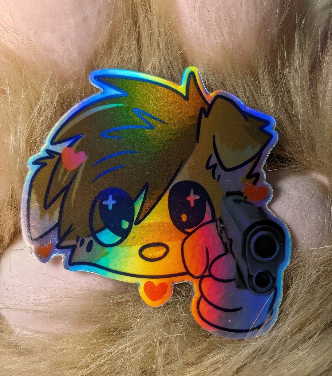 Armed and Fluffy Sticker - Etsy