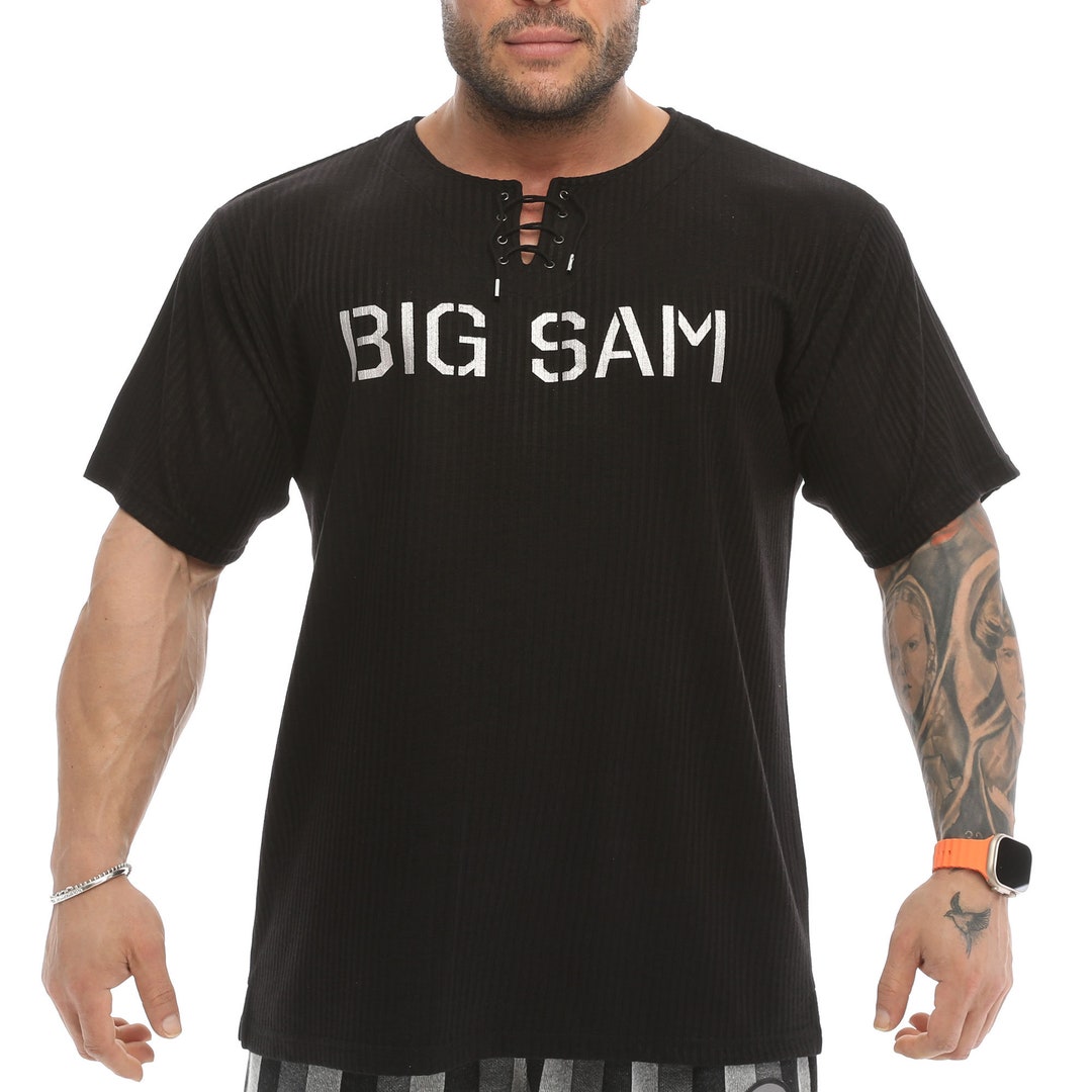 BIG SM Sportswear Musclewear Men's Training Sports Ragtop Rag Top T ...