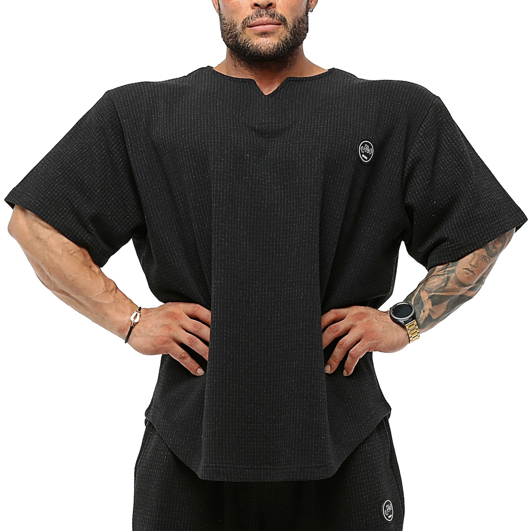 BIG SM Sportswear Musclewear Men's Training Sports Ragtop Rag Top T ...