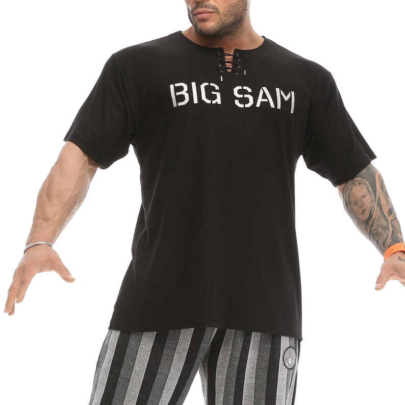 BIG SM Sportswear Musclewear Men's Training Sports Ragtop Rag Top T ...