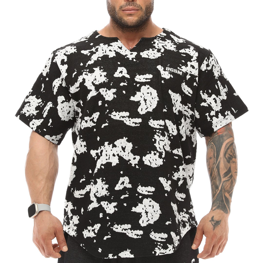 BIG SM Sportswear Musclewear Men's Training Sport Ragtop Rag Top T ...