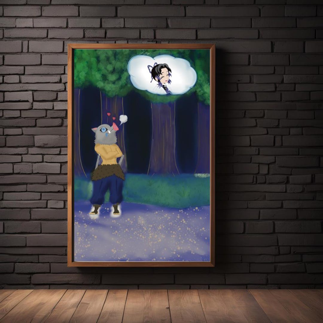 Inosuke and Hashira Gamer Gift Wall Decor Anime Gift Fanart ...