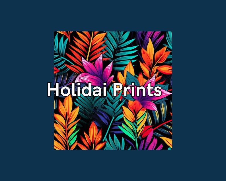 Tropical Aloha Pattern Pack 5 24 Images, Colorful Background, Digital ...