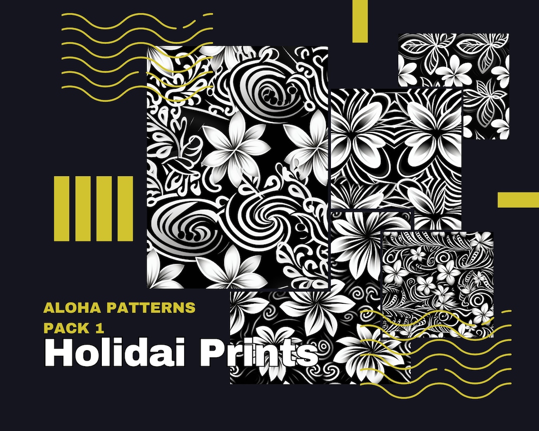 Aloha Pattern Pack 1 (24 Images), Plumeria Background, Digital Print ...