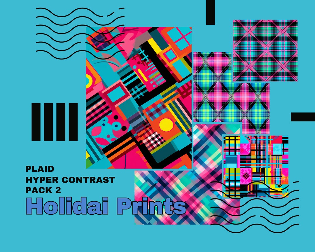 Hyper Contrast Plaid Pattern Pack 1 20 Images, Plaid Background ...