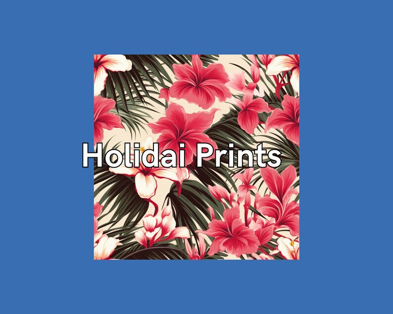 Tropical Aloha Pattern Pack 7 (24 Images), Colorful Background, Digital ...