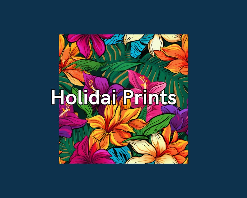 Tropical Aloha Pattern Pack 5 24 Images, Colorful Background, Digital ...