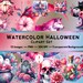Watercolor Halloween Clipart Set, Digital PNG Files, 12 Unique Designs ...