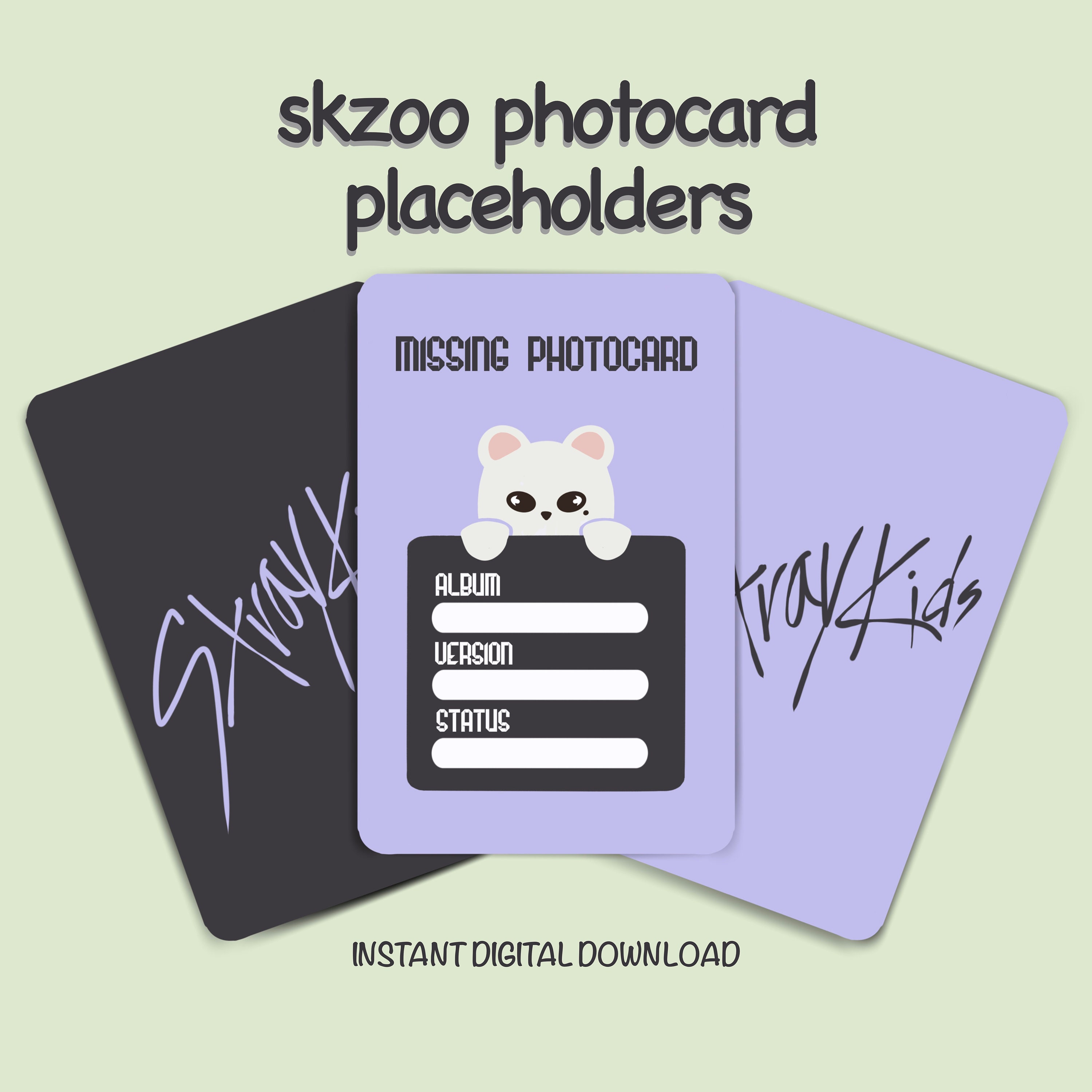 Skzoo Jiniret Photocard Placeholder Digital Download/printable Kpop ...