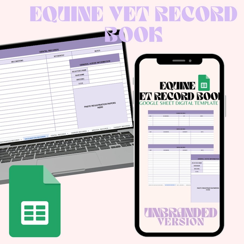 EQUINE VET RECORD Book - Etsy