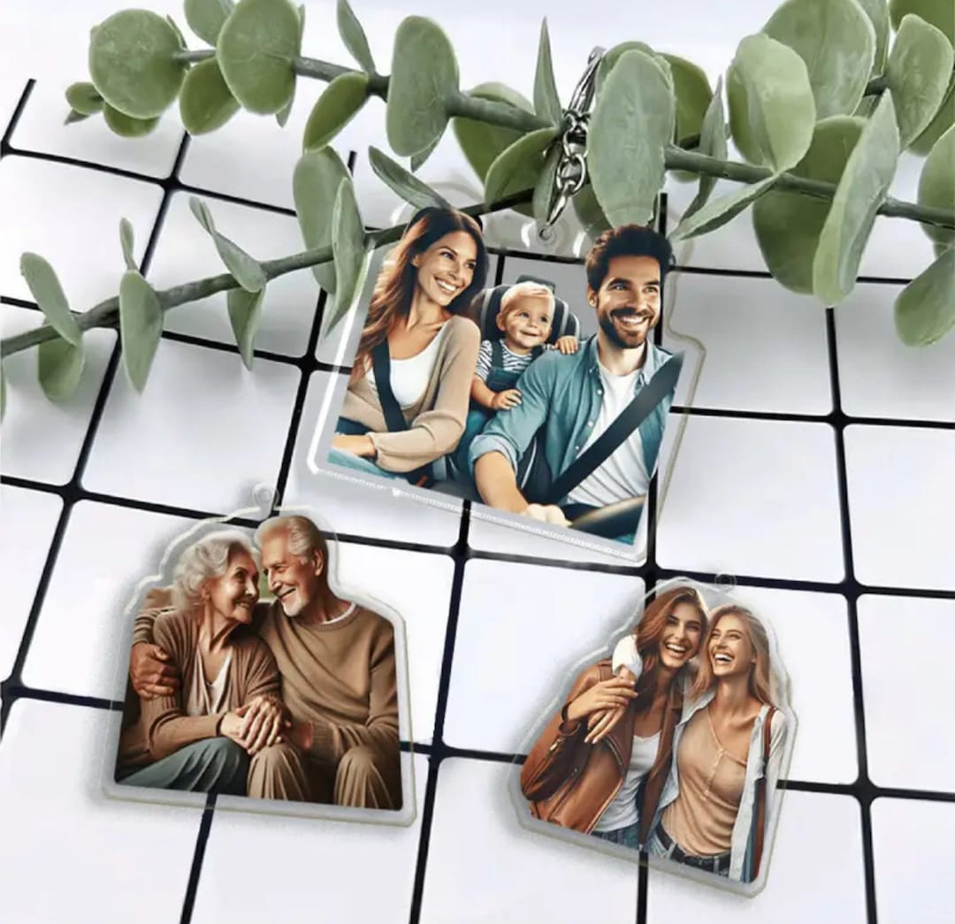 Personalised Custom Photo Keyring Keychain - Etsy