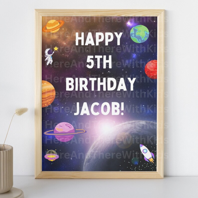 Space Birthday Party Package, Space Birthday Party Printable Bundle ...